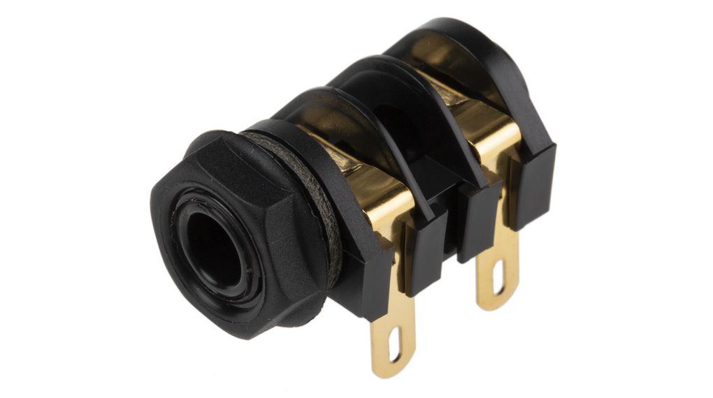 1438932 | RS PRO Jack Connector 6.35 mm Panel Mount Mono Socket, 2Pole ...