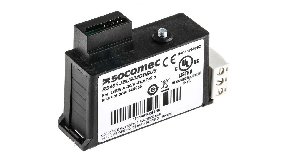 4825 0092 | Socomec PLC Expansion Module For Use With DIRIS A40, DIRIS ...