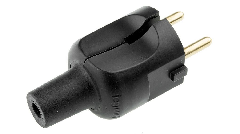 0 504 51 | Legrand French / German Mains Plug, 16A Black, Cable Mount ...