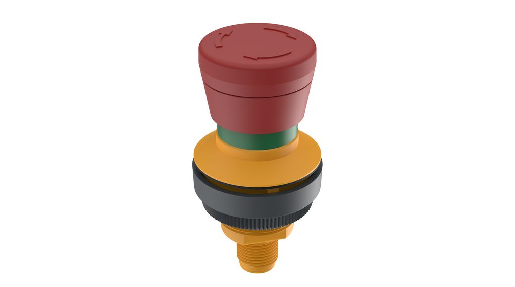 1110310010000 | RAFI Emergency Stop Actuator 2NC M12 4-Pin Latching ...