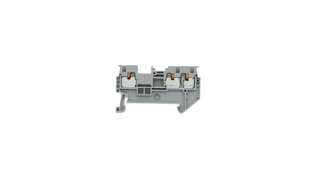 RND 205-01380 | RND Din-Rail Terminal Block, Push-In, 3 Poles, 600V ...