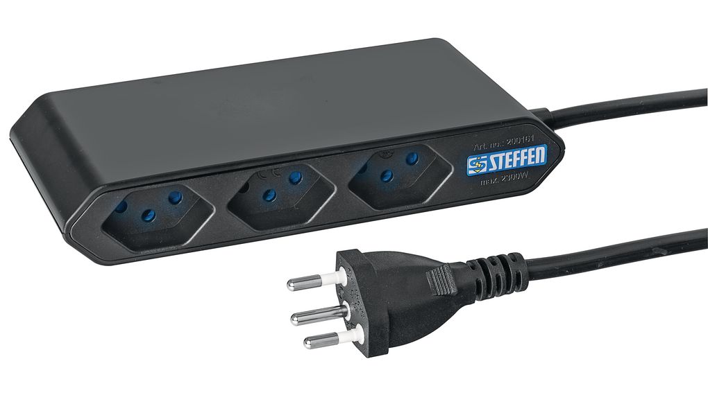 200161113 | Steffen Steckerleiste STEBA IQ 6x Schweizer Steckdose Typ J ...