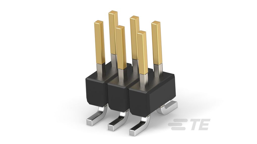 966709-3 | TE Connectivity - AMP PCB Conn 2X3P MODUII B/AWAY HEADER SMD ...