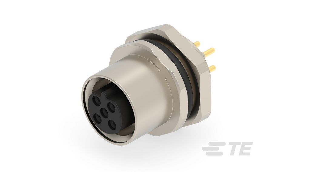T4143412041-000 | TE Connectivity - AMP M12 Front Mount Female B Code ...