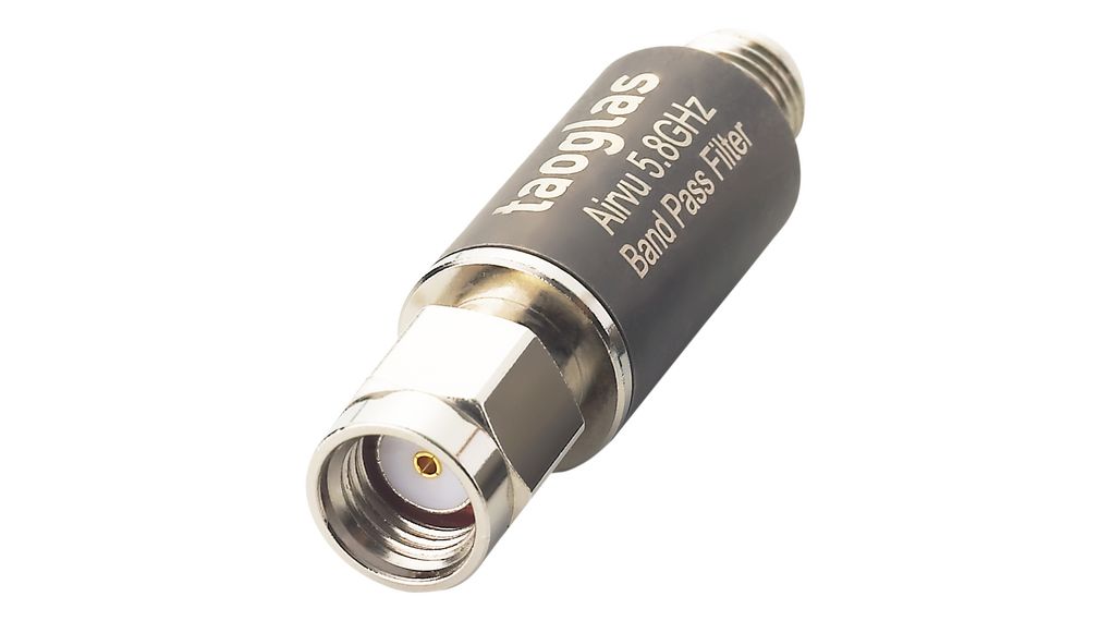 BPF.58.01 | Taoglas Band Pass Filter, 5.5 ... 5.9GHz, RP-SMA Plug to RP ...