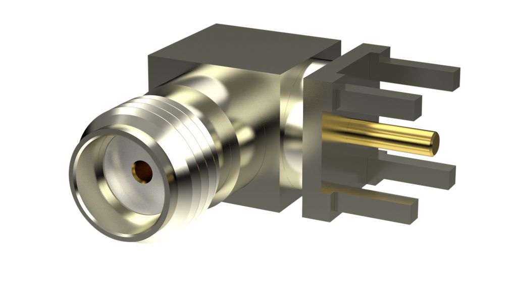PCB.SMAFRA.NI | Taoglas RF Connector, SMA, Brass, Socket, Right Angle ...