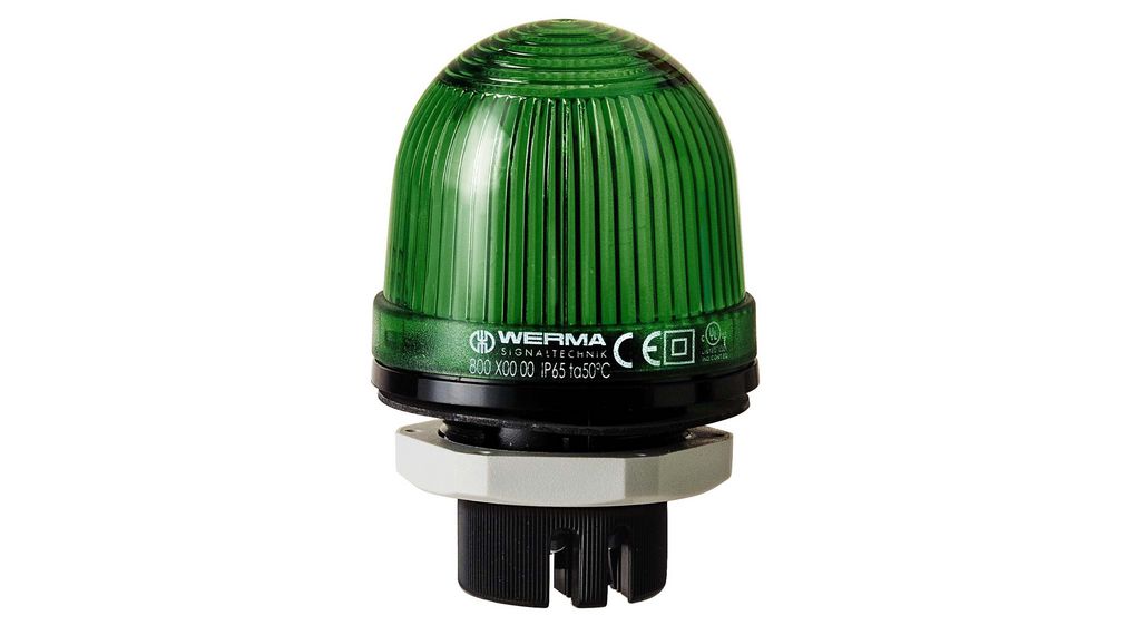 801.200.75 | Werma Signal Beacon LED 801 Continuous Green 24V 45mA IP65 ...