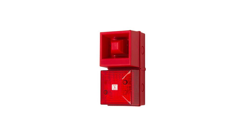 245771 | Clifford & Snell YL40 Series Red Sounder Beacon, 24 V dc, IP65 ...
