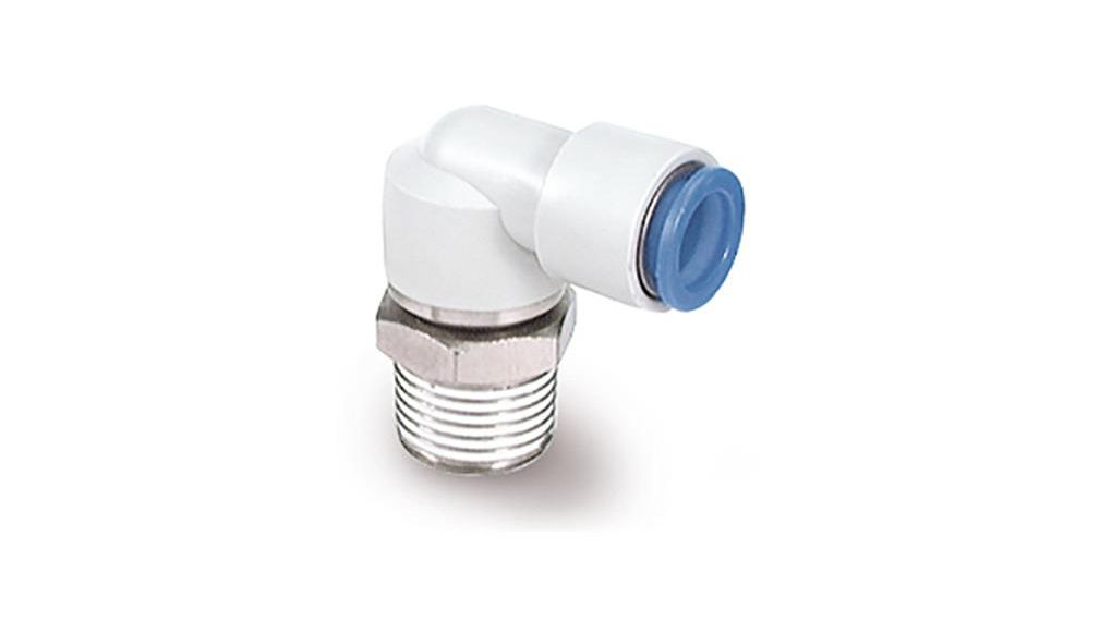 KSL06-M5 | SMC KS Series Male Stud Elbow, M5 x 0.8 to Push In 6 mm ...