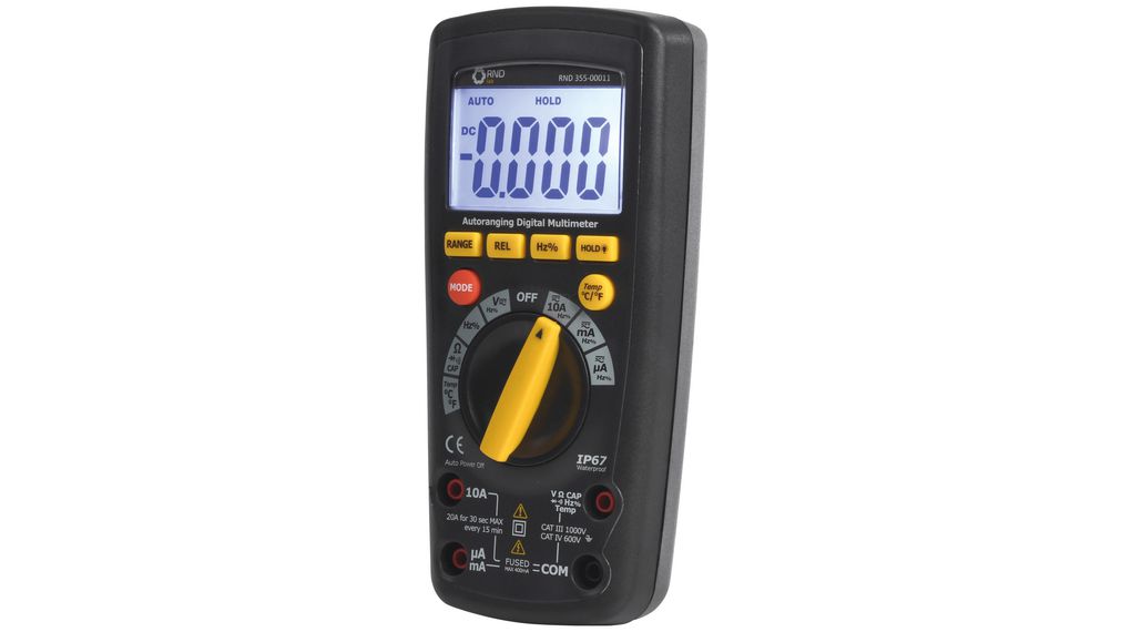 RND 355-00011 | RND Lab Autoranging Digital Multimeter 1kV 5MHz 40MOhm ...