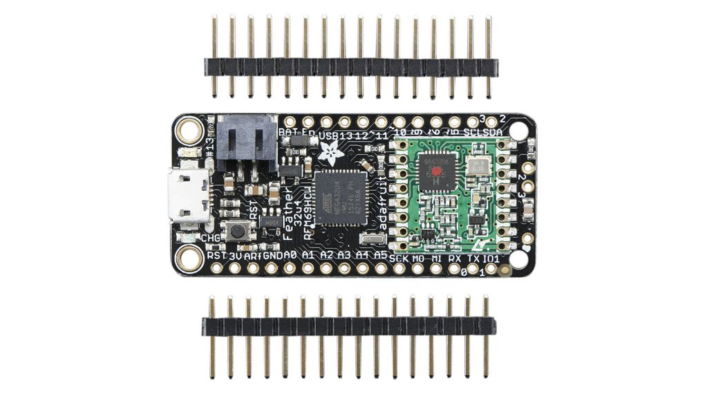 3077 | Adafruit Feather 32u4 RadioFruit Board with RFM69HCW Packet ...