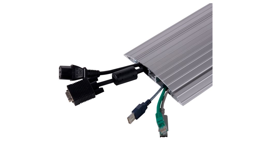 31.402 | Dataflex Cable Floor Cover Aluminium Grey 600mm | Distrelec ...