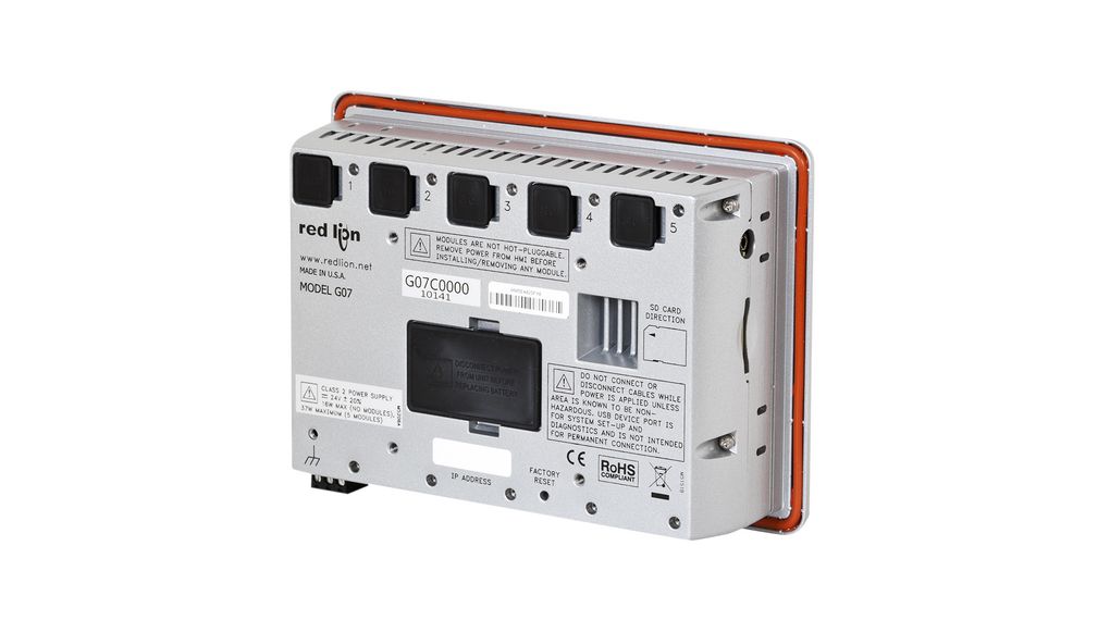 G07C0000 | Red Lion HMI-operatörspanel inomhus 24V 7 800 x 480 IP66 ...