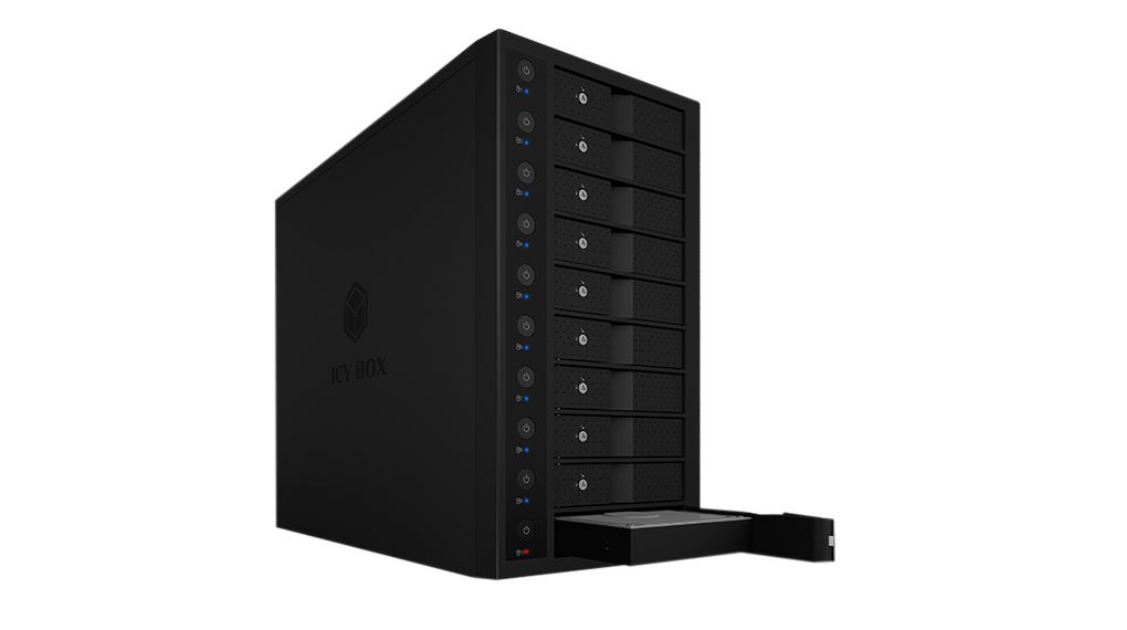IB-3810-C31 | ICY BOX 10-Bay External Enclosure, 3.5 , SATA / SATA II / SATA III | Distrelec Germany