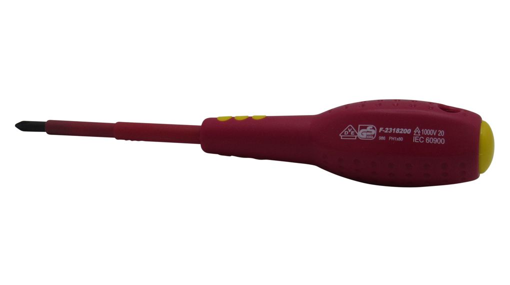 RND 550-00387 | RND Lab Phillips VDE Screwdriver, 1kV Approved, Ergonomic, PH1, 80mm | Distrelec ...