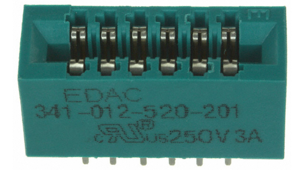 341-012-520-201 | EDAC Card Edge Connector, Socket, Straight, Contacts ...