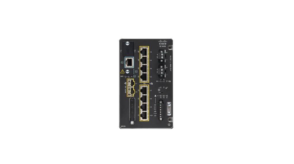 IE-3400-8P2S-A | Cisco PoE-Switch, Layer 3 Managed, 1Gbps, 240W, RJ45 ...