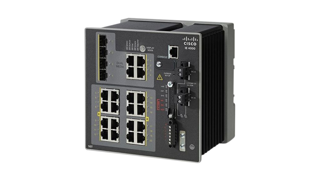 IE-4000-16GT4G-E | Cisco Ethernet Switch, RJ45 Ports 20, 1Gbps, Managed ...