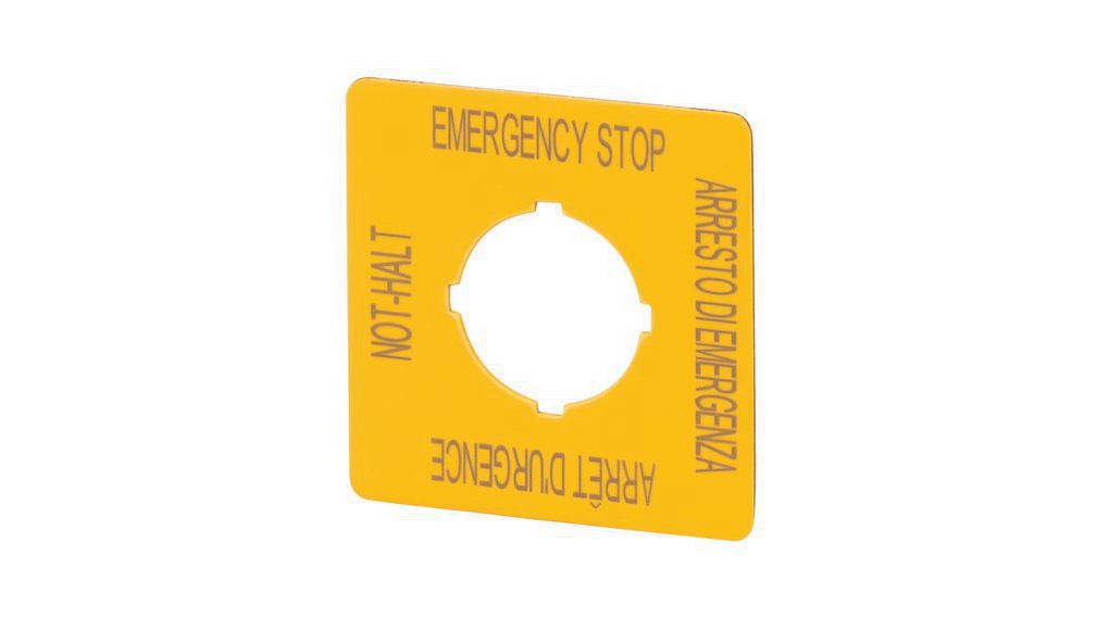 121373 | Eaton Möller Emergency Stop Label for Use with Pushbuttons ...