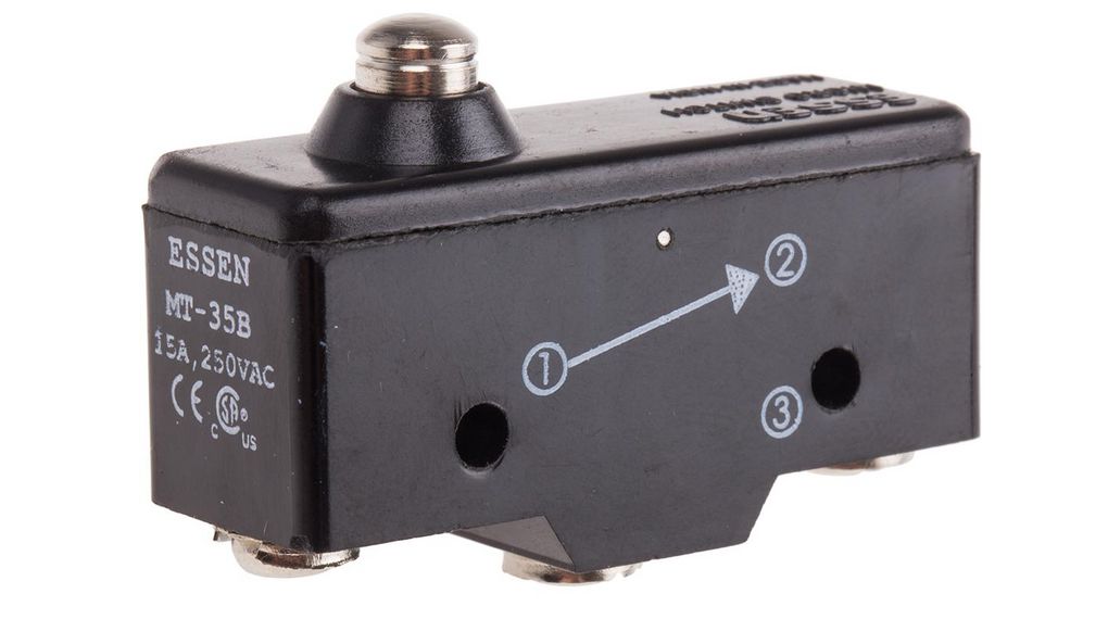 7972523 | RS PRO Plunger Micro Switch, Screw Terminal, 15 A @ 250 V ac ...