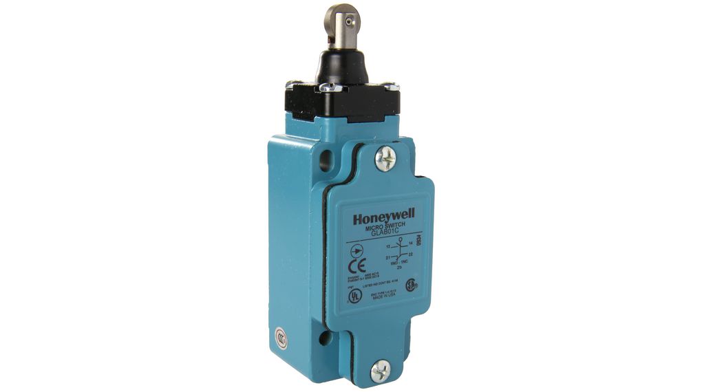 GLAB01C | Honeywell Limit Switch, Roller Plunger, Zinc, 1CO, Snap Action | Distrelec Sweden