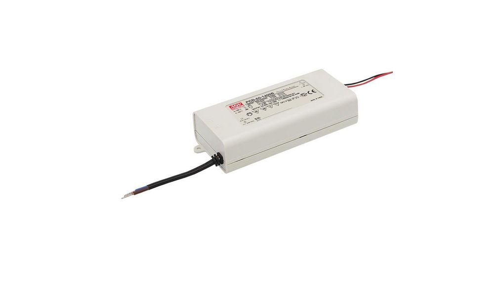 PCD-60-1400B | MEAN WELL PFC Class 2 LED Driver 60.2W 1.4A 25 ... 43V ...