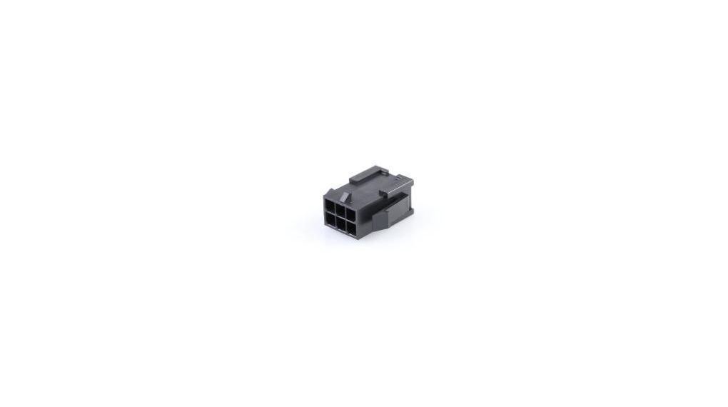 43020-0610 | Molex Micro-Fit 3.0 Plug Housing Dual Row 4 Circuits UL 94V-2 Panel Mount Ears Glow ...