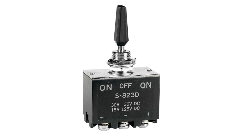 S823D | NKK Kippschalter EIN-AUS-EIN rastend 15 A / 30 A 2 Wechsler | Distrelec Schweiz