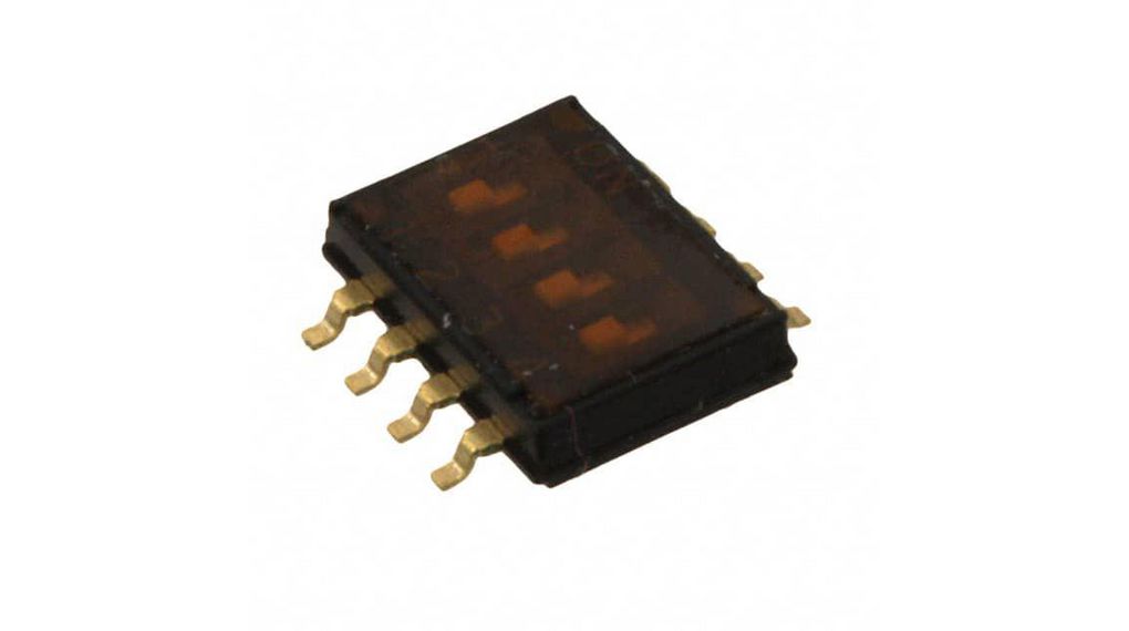 A6H 0043M | Omron Electronic Components Slide Dip Switch, 4 Switches ...