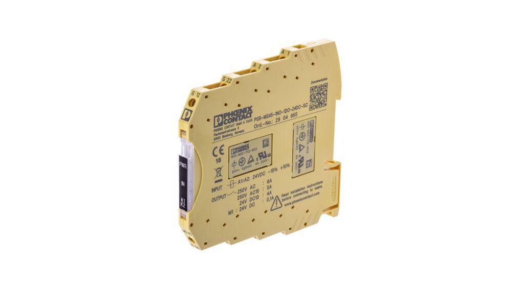 2904955 | Phoenix Contact Dual-Channel Emergency Stop, Safety Switch ...