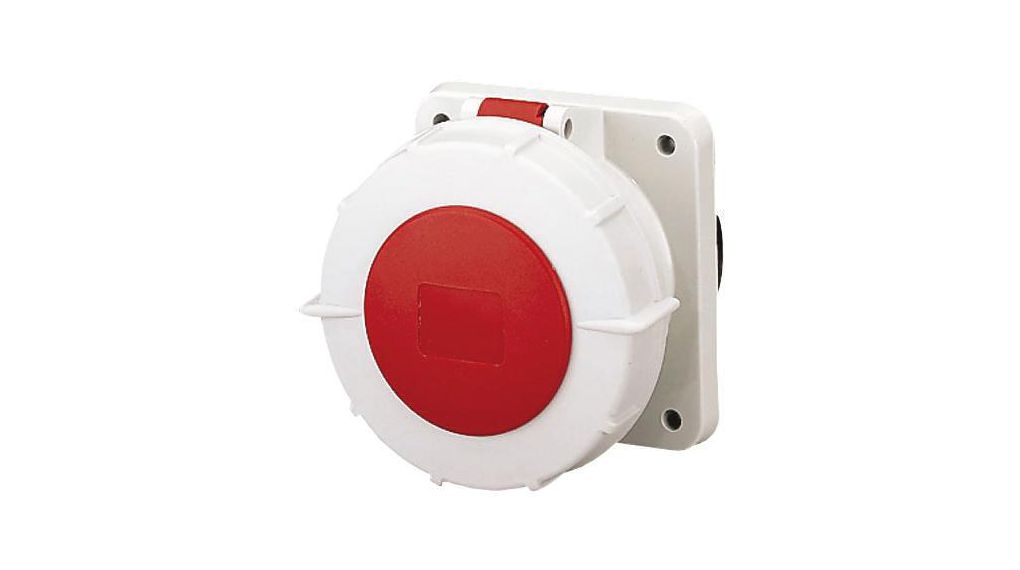 1461 | Mennekes MENNEKES, TorsionSpringCONTACT IP67 Red Panel Mount 3P ...
