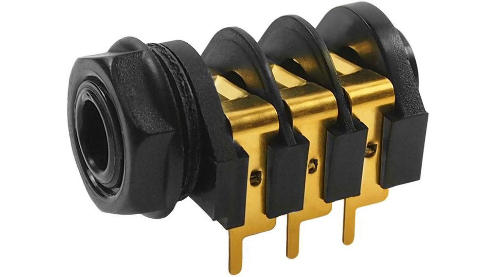 1438933 | RS PRO Jack Connector 6.35 mm Panel Mount Stereo Socket ...