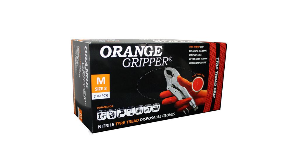 K51E-7181-10 | ATG Orange Grip Ultra Nitrile Gloves Box 100, Pack of ...