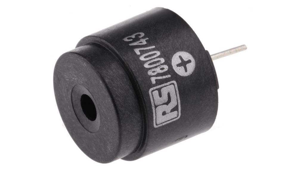 7800743 | RS PRO Piezo-buzzer Continu 85dB 2.048kHz 15V -30 ... 70°C 5 ...