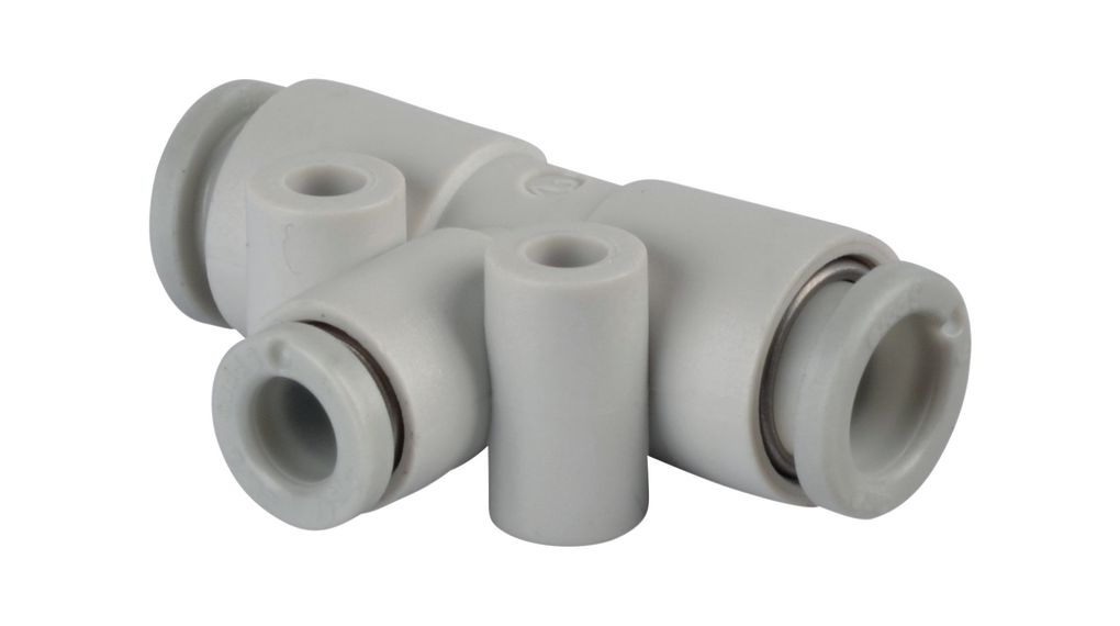 KQ2T06-04A | SMC T-Connector Fitting, Ø6 mm, One-Touch Fitting - Ø4 mm, One-Touch Fitting ...