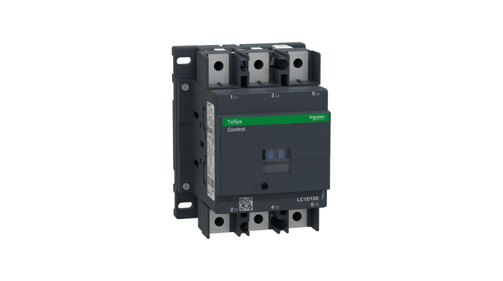 LC1D1506U7 | Schneider Electric LC1D Series Contactor, 230 V ac Coil, 3-Pole, 150 A, 3NO, 1 kV ...