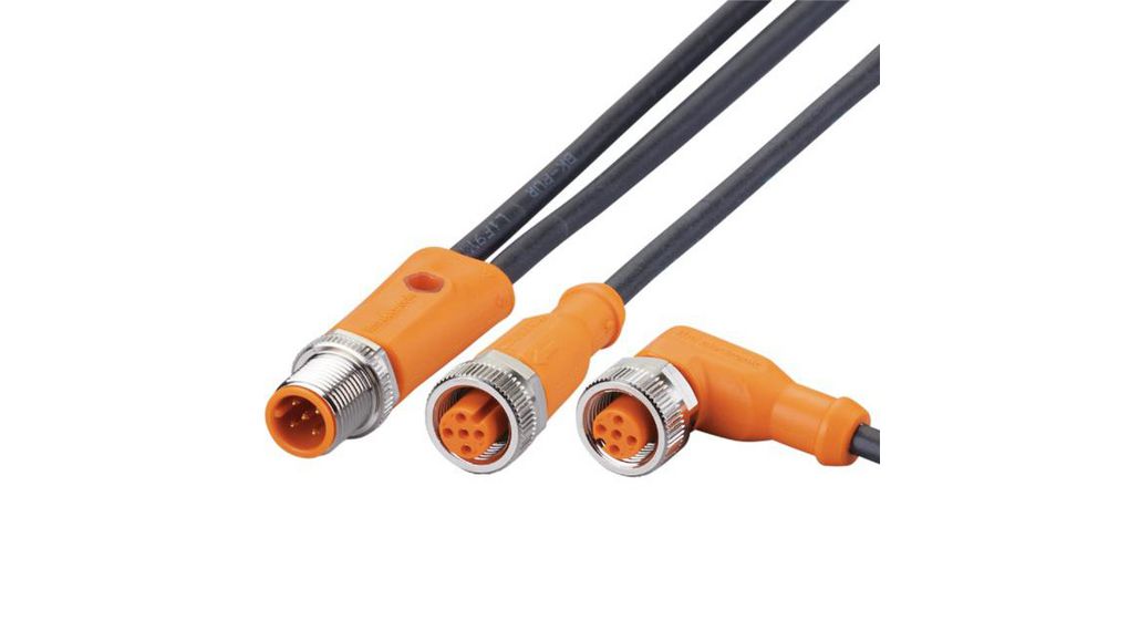 EVC642 | Ifm ifm electronic Male 5 way M12 to Female 5 way M12 ...