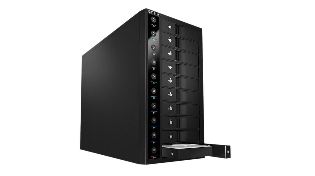IB-3810U3 | ICY BOX 10-Bay External Enclosure, 3.5 , SATA / SATA II / SATA III | Distrelec Germany
