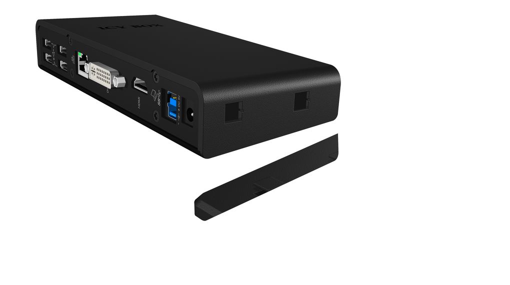 IB-DK2241AC | ICY BOX Port Replicator, USB-B Socket, Self-Powered ...