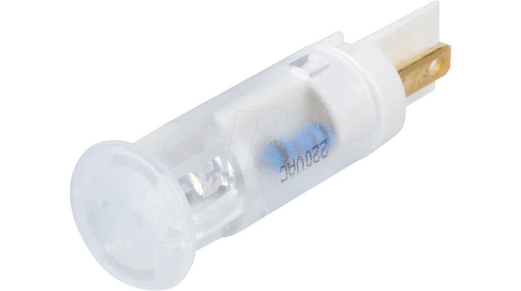 QS101XXW24 | Apem LED Indicator 24V DC Fixed White Soldering Lugs ...