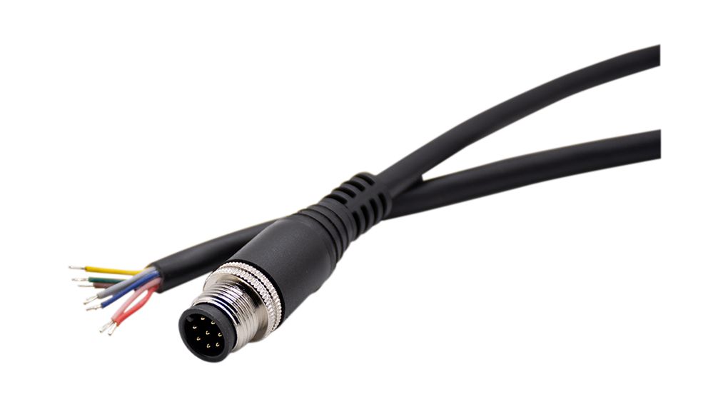 RND 205-01219 | RND Connecteur pour câble, 5 m, M12, Fiche, Droit ... RND 205-01219 | RND Connecteur pour câble, 5 m, M12, Fiche, Droit ...