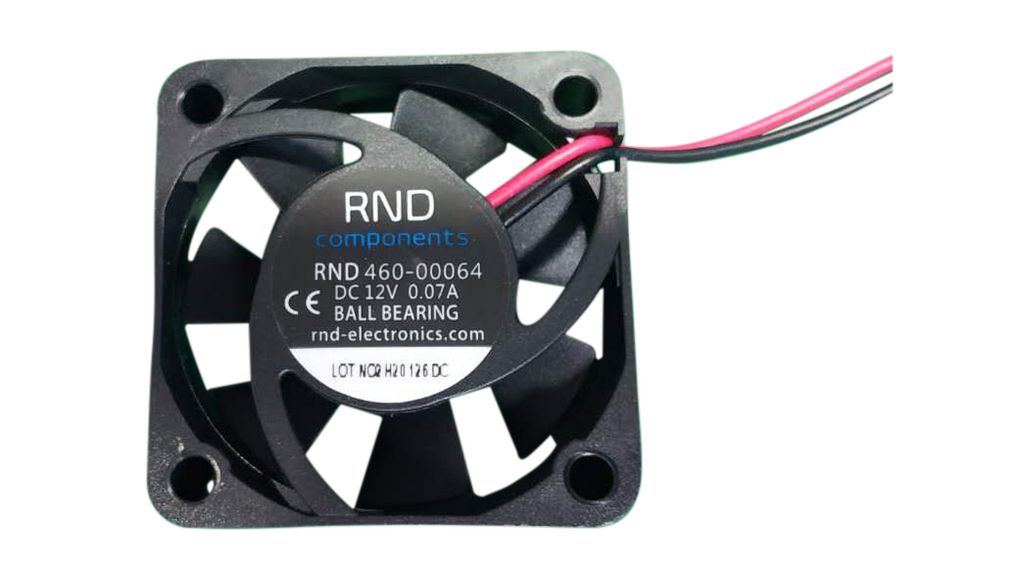 RND 460-00064 | RND Axiallüfter DC 40x40x10mm 12V 12.3m³/h | Distrelec Schweiz