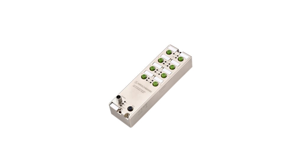 942151001 | Hirschmann PoE Switch, M12 Ports 8, Unmanaged, 100Mbps, 35W ...