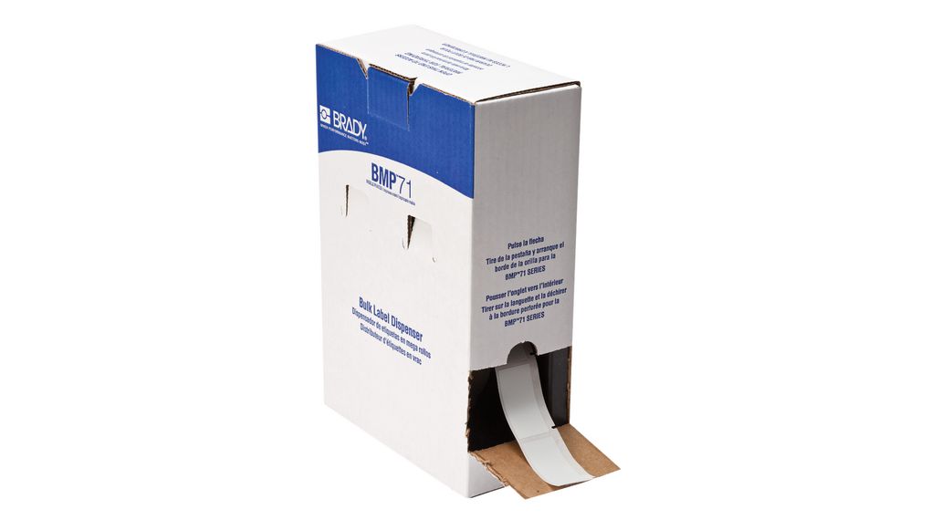 BM-21-427 | Brady Label Roll, Polyvinyl Chloride (PVC), 25.4 x 19mm ...