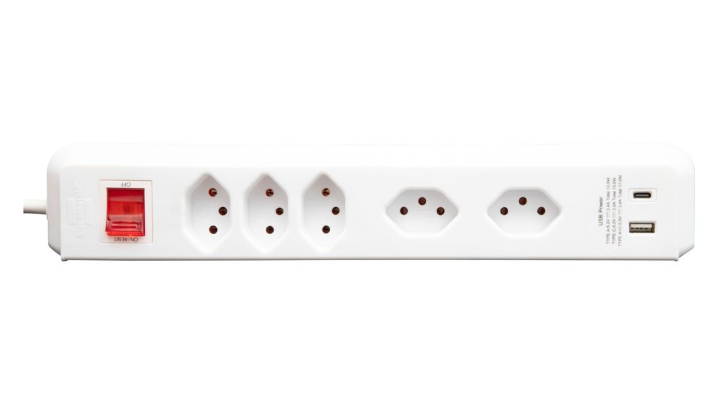 1159462425 | Brennenstuhl Outlet Strip Clever-Line 5x CH Type J (T13 ...