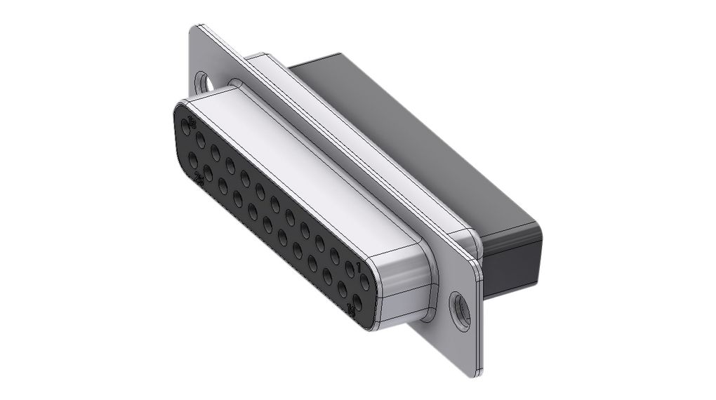 DTS25SX | Deltron Connectors D-Sub Connector, Socket, DB-25, Crimp ...