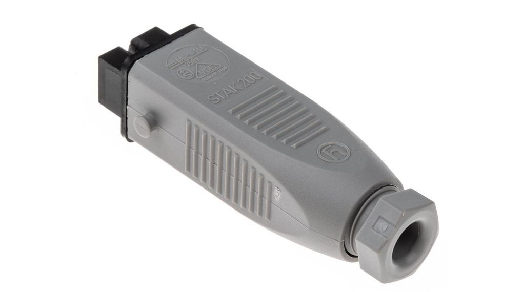 932037106 STAK 200 | Hirschmann ST IP54 Grey, Black Cable Industrial ...