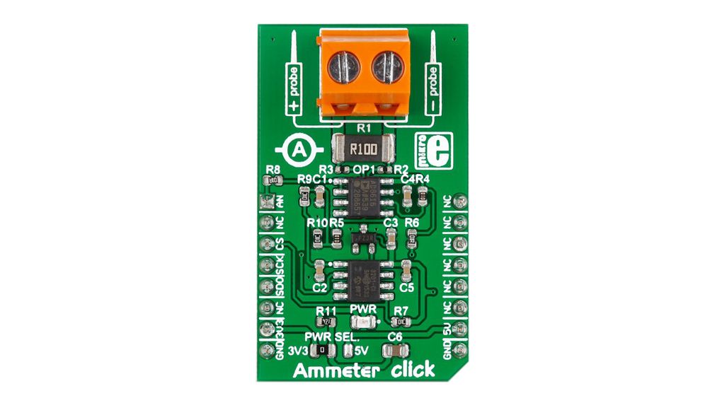 MIKROE-2377 | Mikroelektronika Ammeter Click Current Measurement Module ...