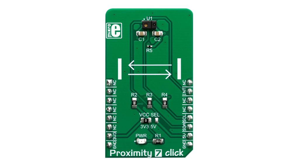 Mikroe 3330 Mikroelektronika Proximity 7 Click Proximity And Ambient Light Sensor Module 5v