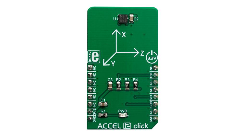 MIKROE-3464 | Mikroelektronika Accel 12 Click 3-Axis Accelerometer Module 3.3V | Elfa Distrelec ...